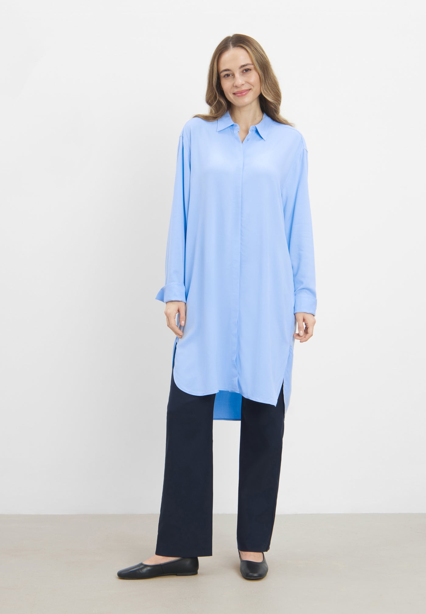 Veronica Long Shirt LS - Blue Sky